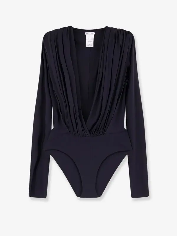AMAZUIN Rasha Sheer Stretch Jersey Bodysuit