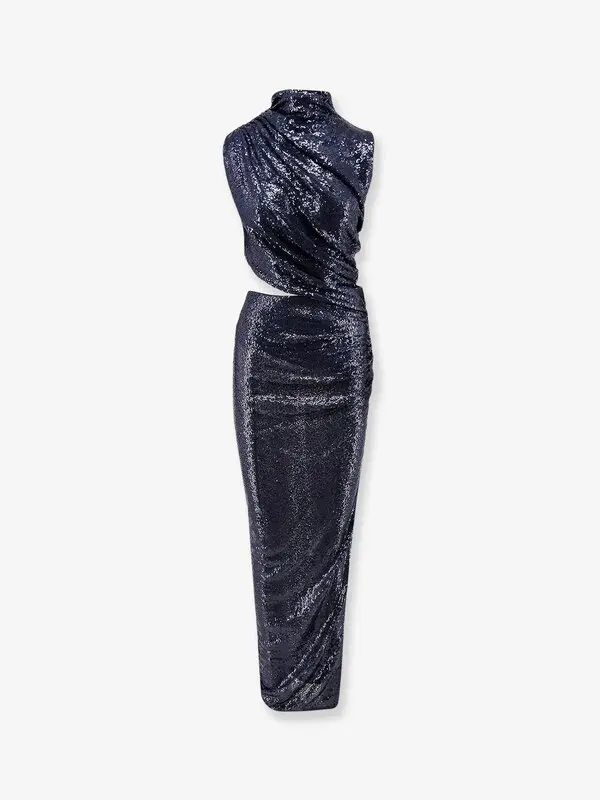 AMAZUIN Leo Stretch Tulle Dress With Sequins