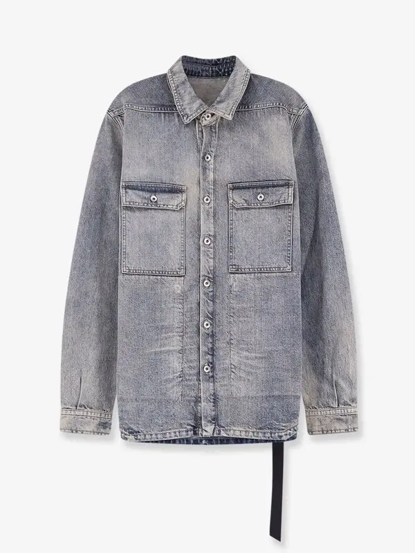 Rick Owens Cotton Shirt - Blue