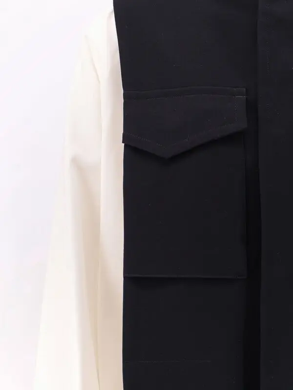 Sacai Bicolor Shirt With Pockets