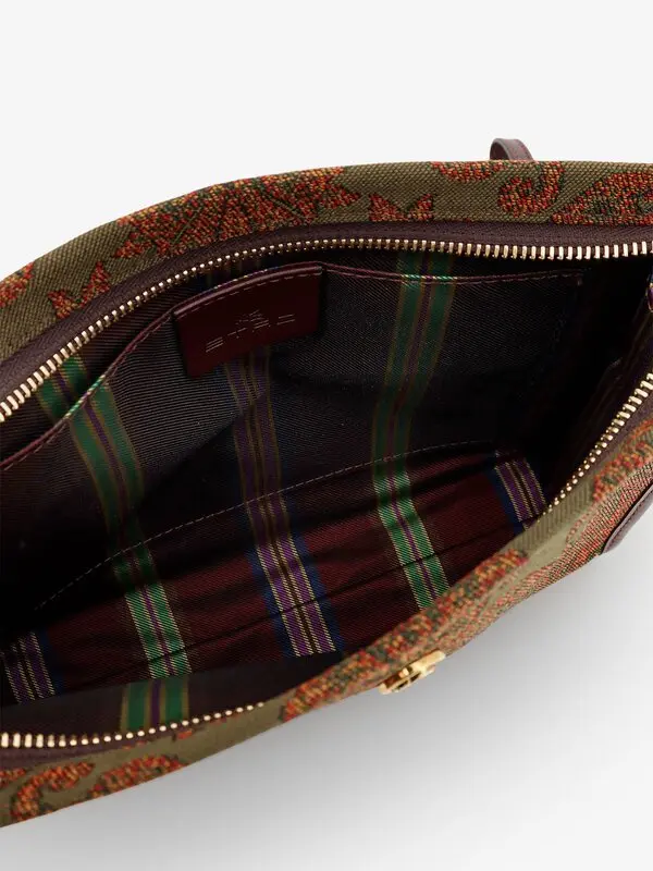 Etro Paisley Pattern Clutch Bag - Brown