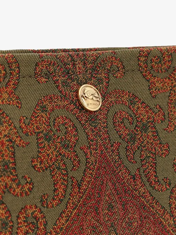 Etro Paisley Pattern Clutch Bag - Brown