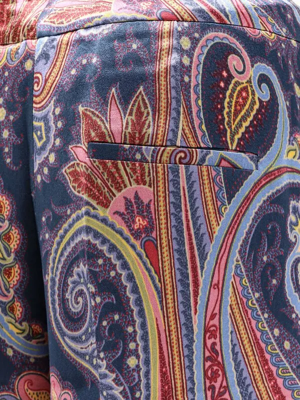 Etro Wideleg Trousers With Paisley Pattern