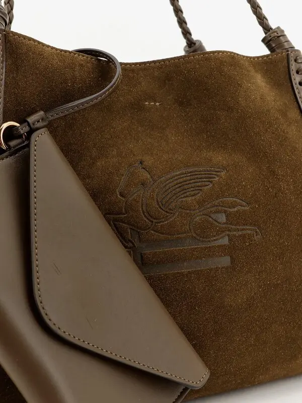 Etro Libra S Arnica Suede Shopping Bag - Brown