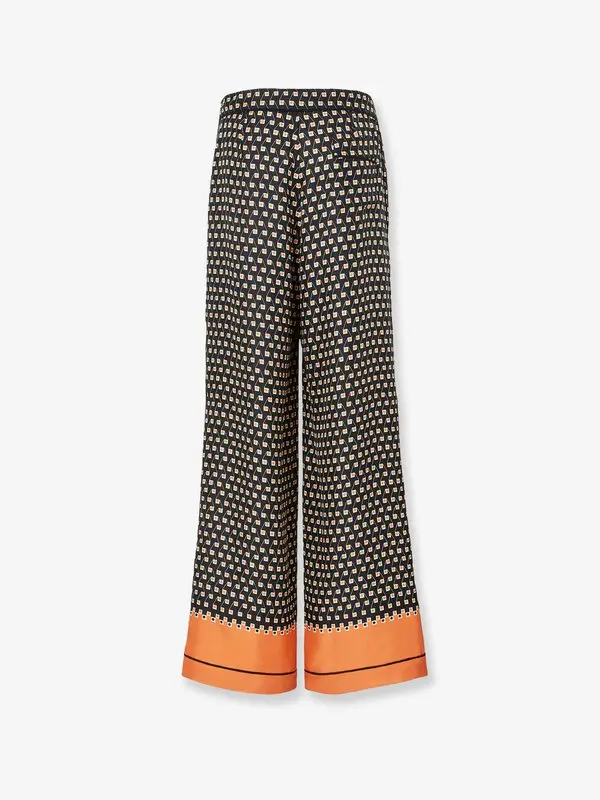 Fendi Printed Silk Pajamas Trousers