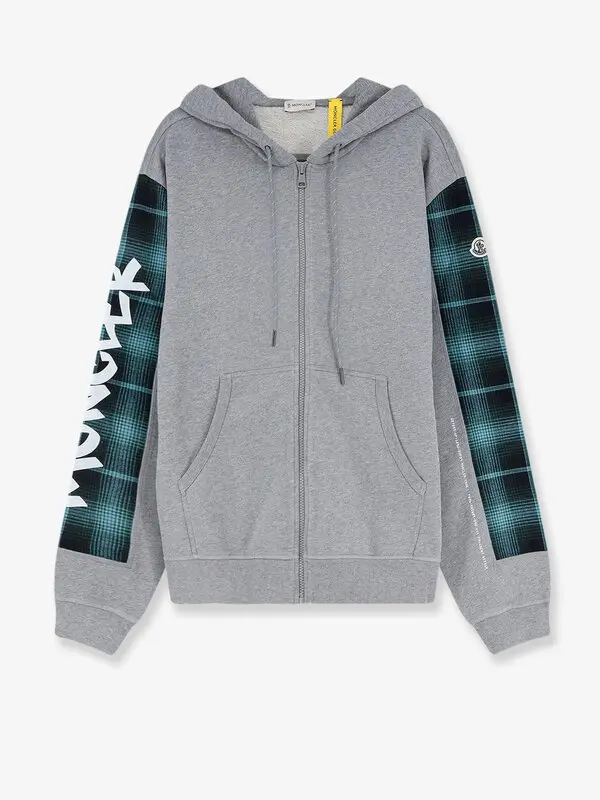 Moncler Cotton Zipup Hoodie - Grey