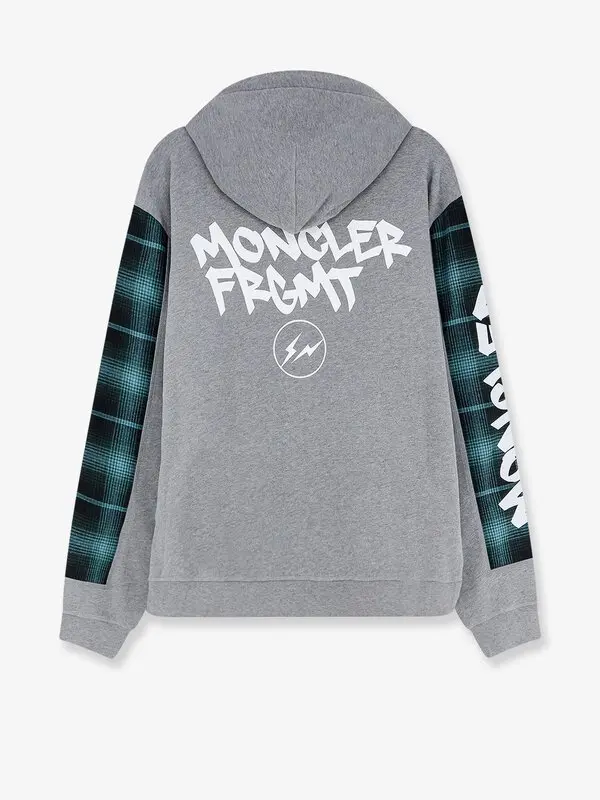 Moncler Cotton Zipup Hoodie - Grey