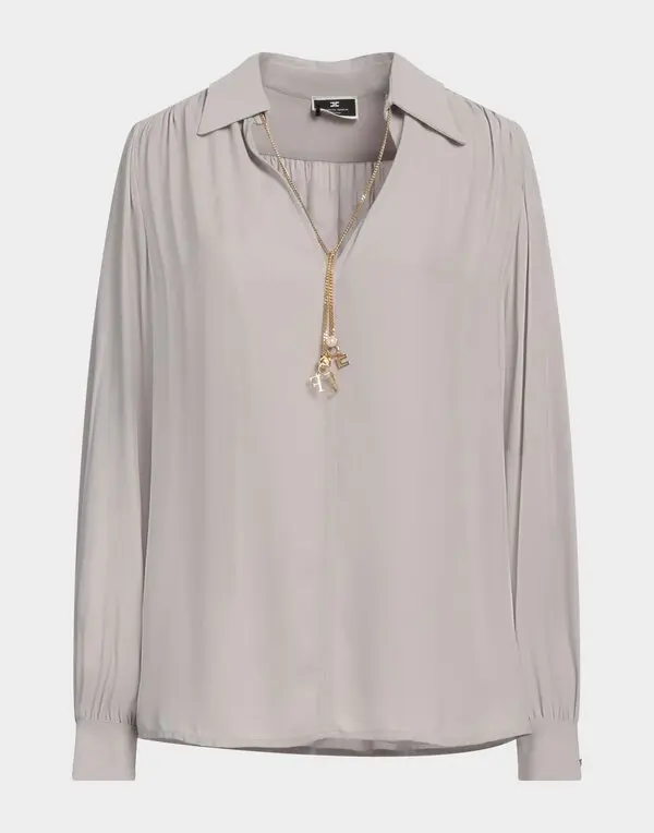 Elisabetta Franchi Top Taupe Size Viscose