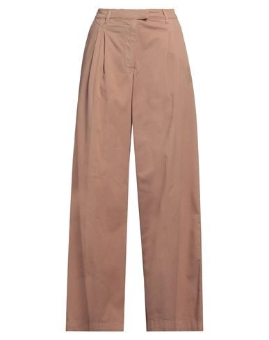 Pinko Pants Light Brown Size Cotton, Elastane