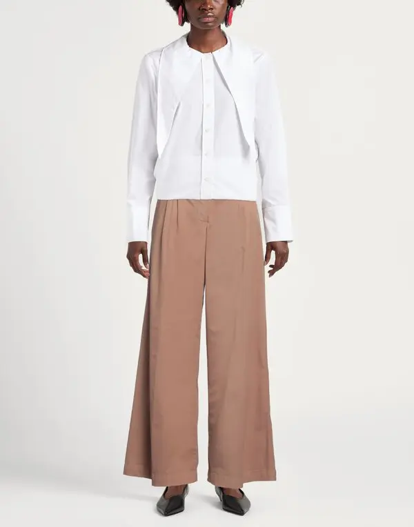 Pinko Pants Light Brown Size Cotton, Elastane