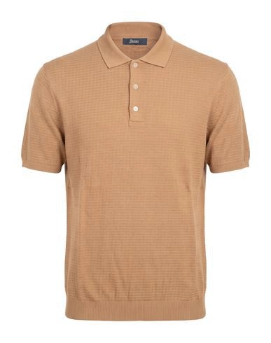 Herno Polo Shirt Camel Size Cotton, Cashmere