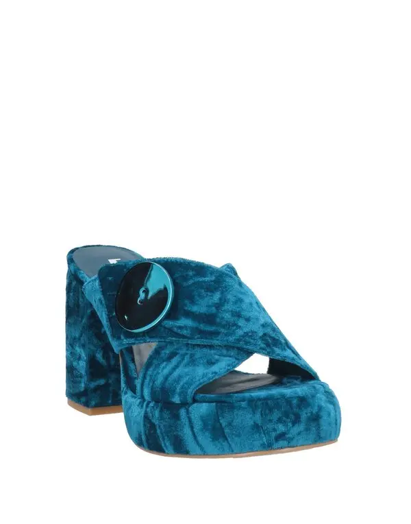 JEANNOT Sandals Deep Teal Size Textile Fibers