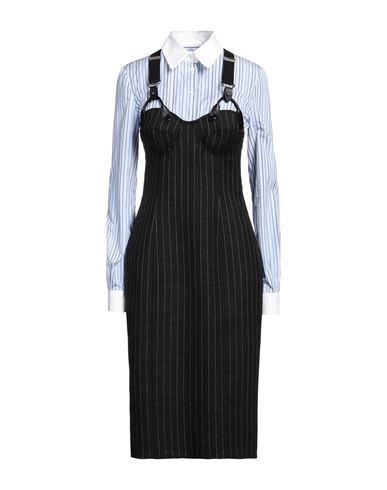 Moschino Midi Dress Charcoal Size Virgin Wool, Cotton, Elastane - Grey
