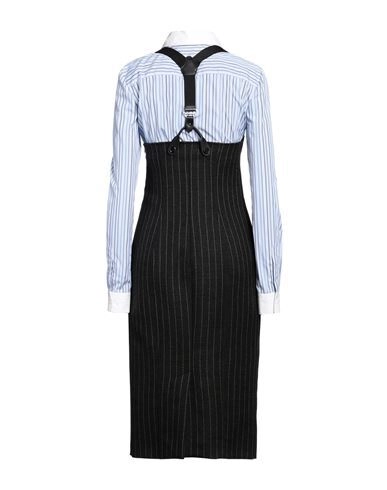 Moschino Midi Dress Charcoal Size Virgin Wool, Cotton, Elastane