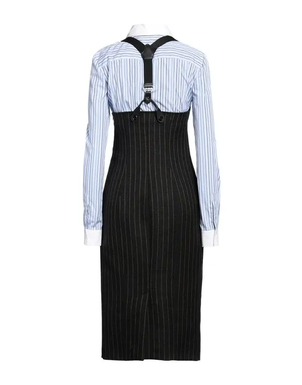 Moschino Midi Dress Charcoal Size Virgin Wool, Cotton, Elastane