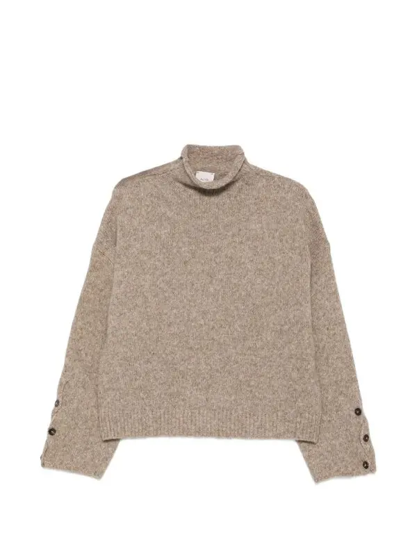 ALYSI Wool Turtle-neck Jumper - Beige