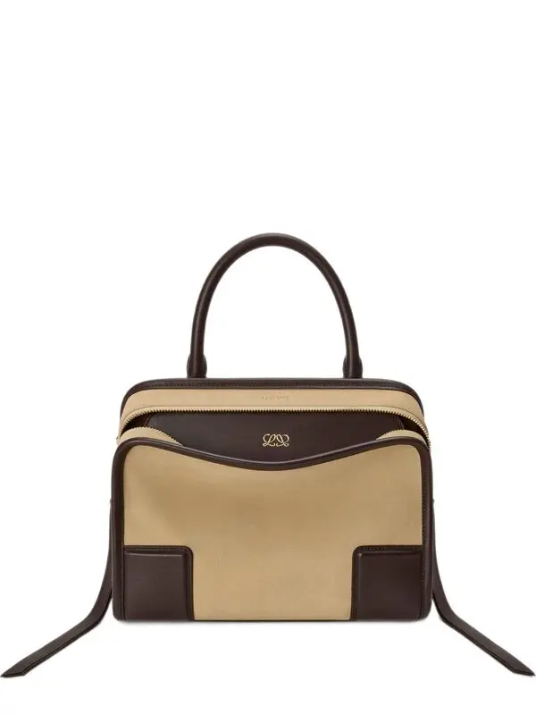 Loewe Amazona 180 Small Leather Handbag - Beige