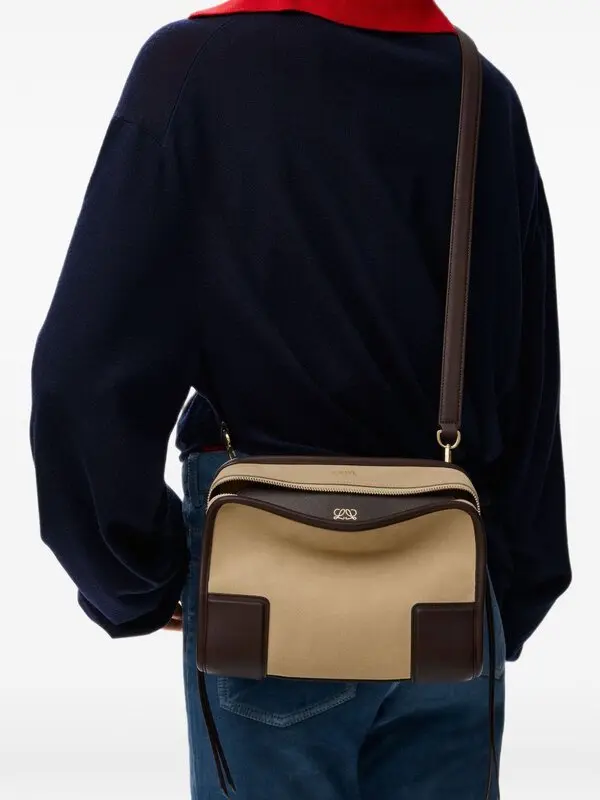 Loewe Amazona 180 Small Leather Handbag - Beige