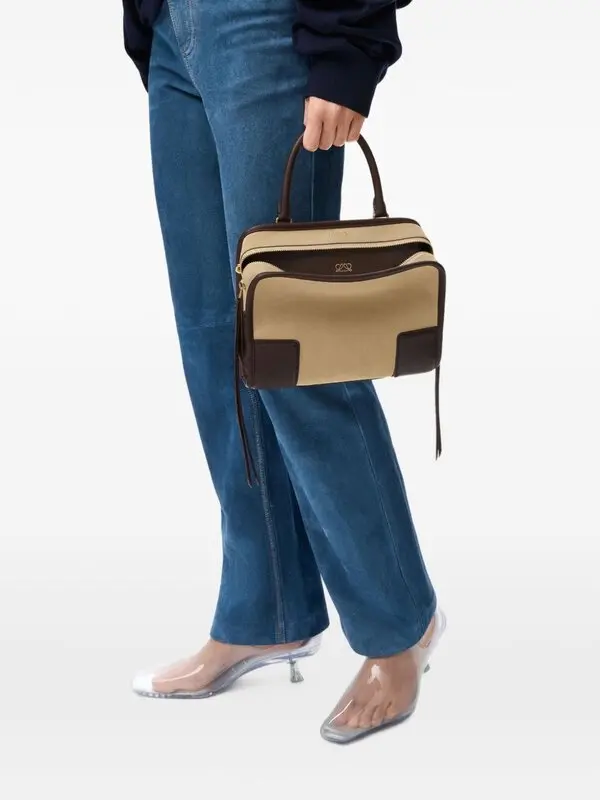 Loewe Amazona 180 Small Leather Handbag - Beige