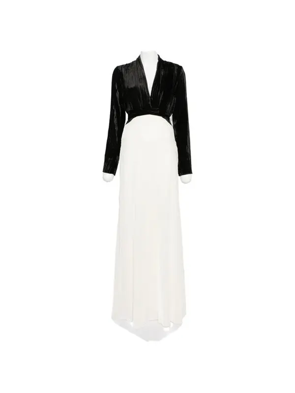 FORTE_FORTE Velvet Long Dress - Black