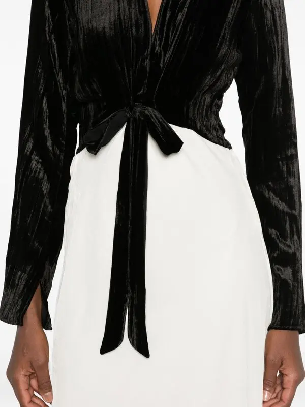 FORTE_FORTE Velvet Long Dress - Black