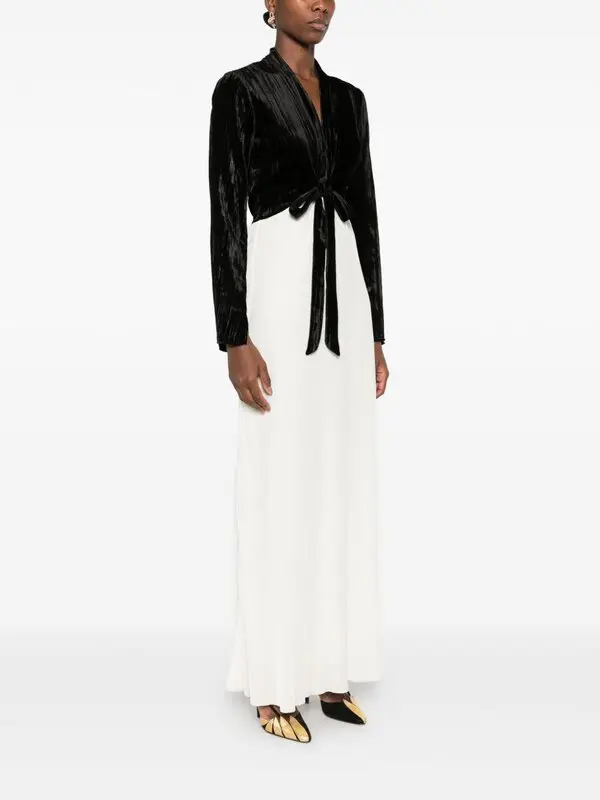 FORTE_FORTE Velvet Long Dress - Black