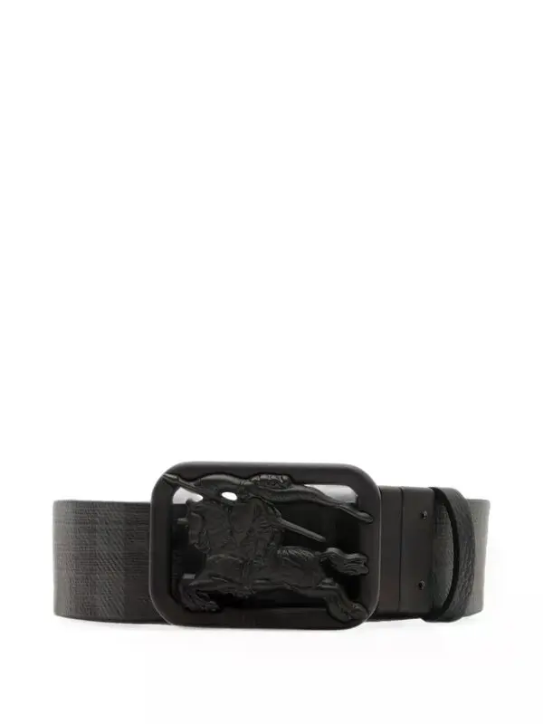 Burberry Reversible Check Rider Belt - Black