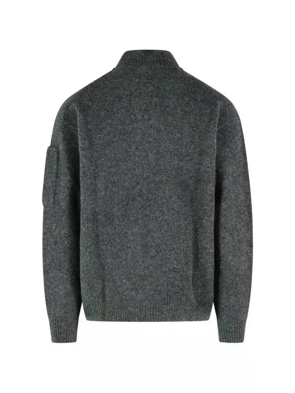 C.P. COMPANY Lens-detail Quarter-zip Sweater