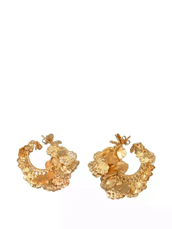 Joanna Laura Constantine Petal-drop Hoop Earrings - Gold