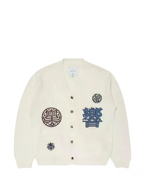 Edwin Hibiki Embroidered Cardigan - Neutrals