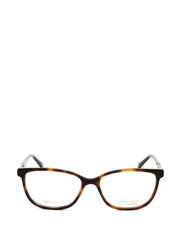 EMOZIONI Tortoiseshell-effect Rectangle-frame Glasses