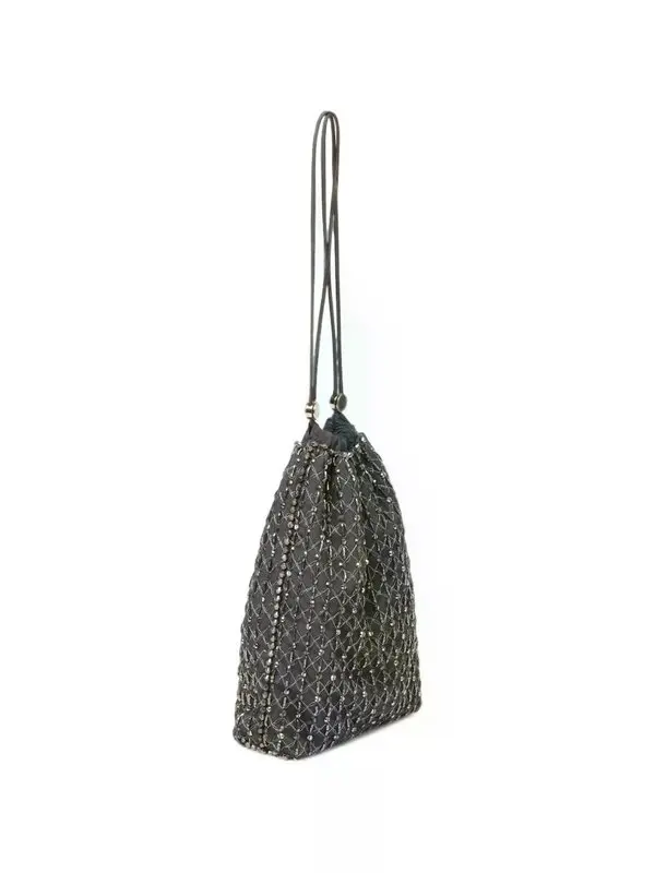 Fabiana Filippi Moonlight Bead-embellished Drawstring Bucket Bag