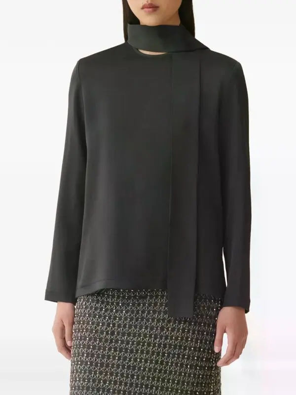 Fabiana Filippi Embellished Scarf-detail Top
