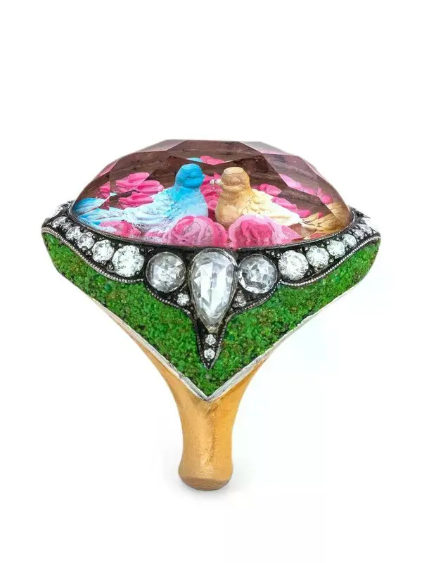 SEVAN BIÇAKÇI Lovebirds Diamond Mosaic Ring - Gold