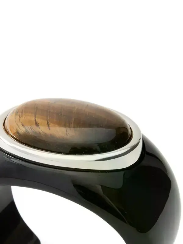 JULIETTA Lina Stone-embellished Cuff Bracelet - Black