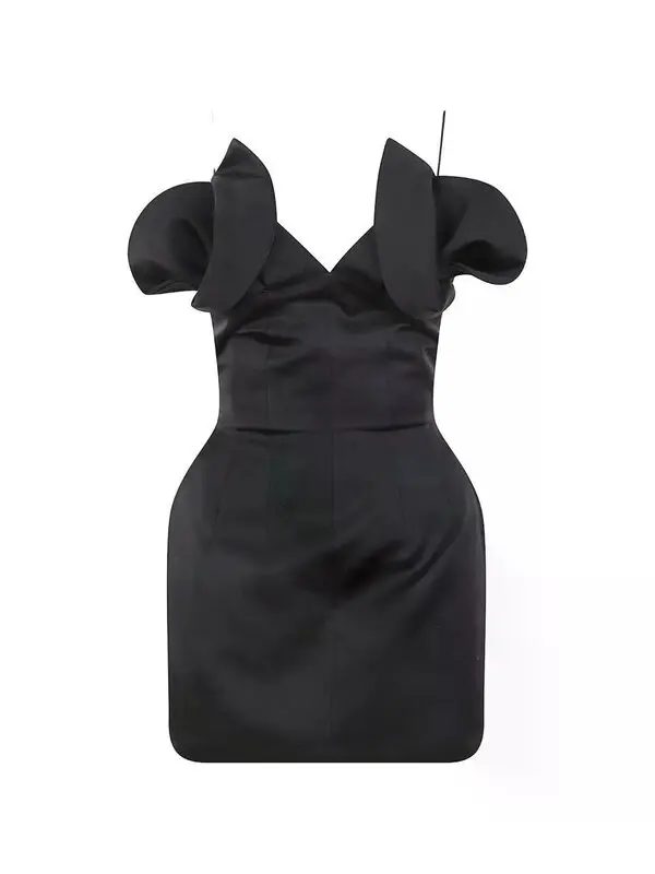 Magda Butrym V-neck Corset Mini Dress - Black