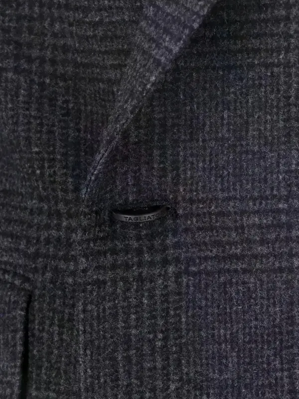 Tagliatore Check-pattern Virgin Wool Coat