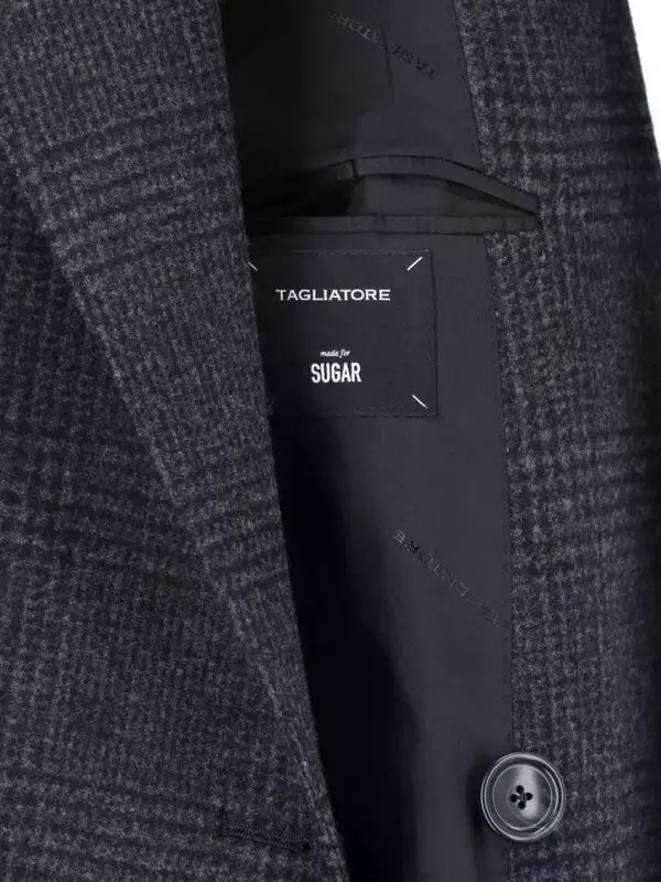 Tagliatore Check-pattern Virgin Wool Coat