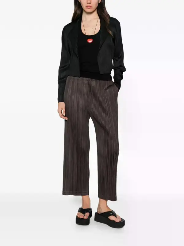 Issey Miyake Pleated Side-slit Trousers