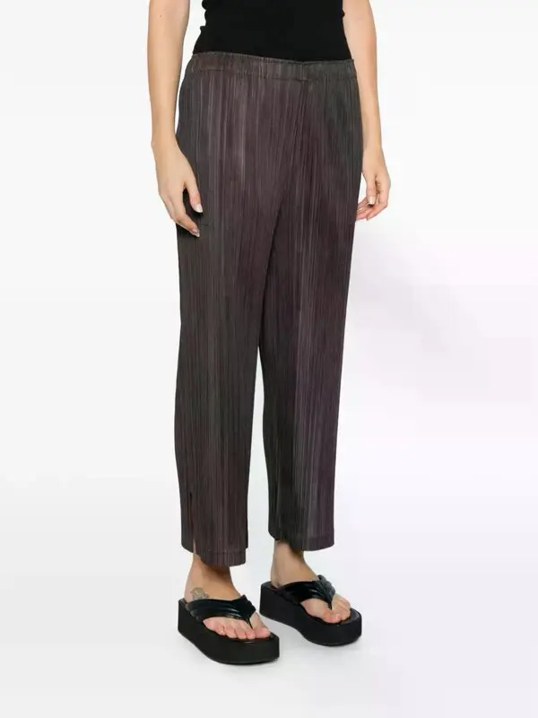 Issey Miyake Pleated Side-slit Trousers