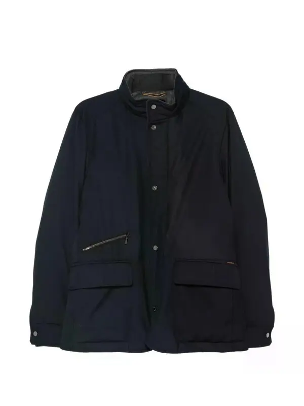 MOORER High-neck Press-stud Jacket