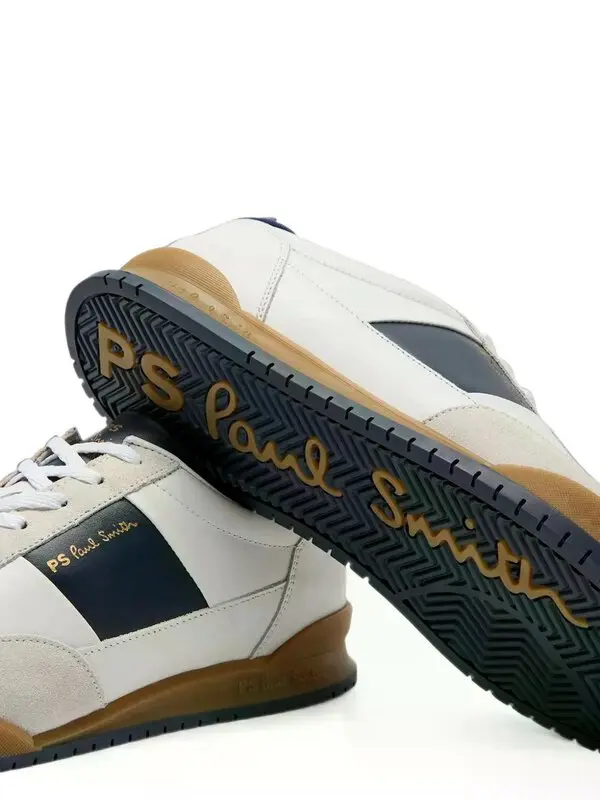 Paul Smith And Navy 'dover' Leather Panel Trainers
