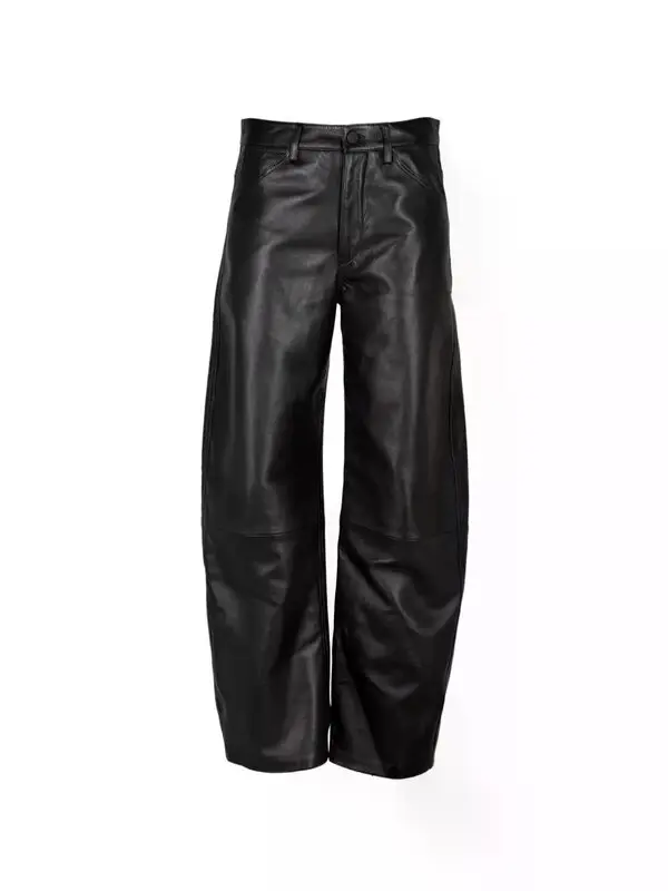 NILI LOTAN Tribeca Leather Trousers - Black