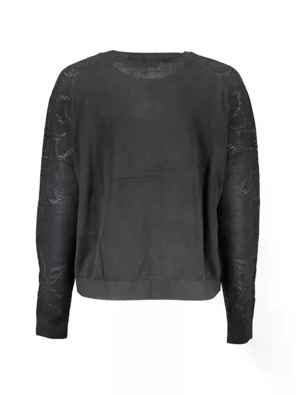 Desigual Lace-sleeve Sweater - Black