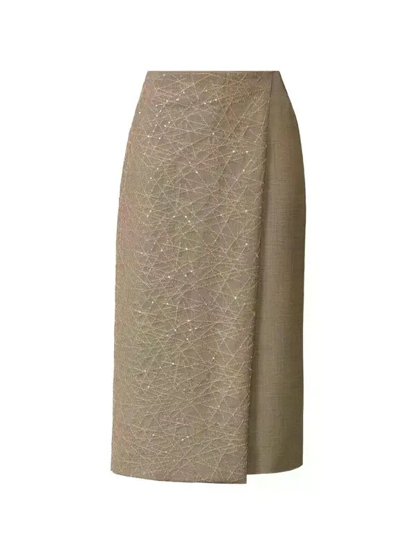 Fabiana Filippi Sequin-embellished Wrap-style Skirt