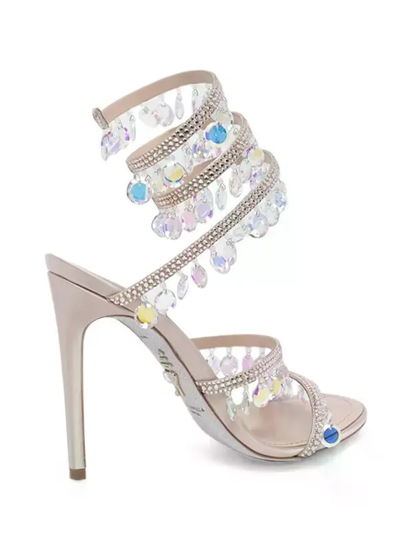 Rene Caovilla Chandelier Crystal-embellished Sandals