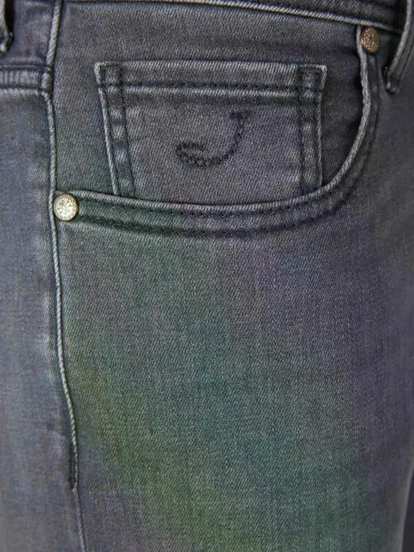 JACOB COHЁN Logo-patch Slim-cut Jeans