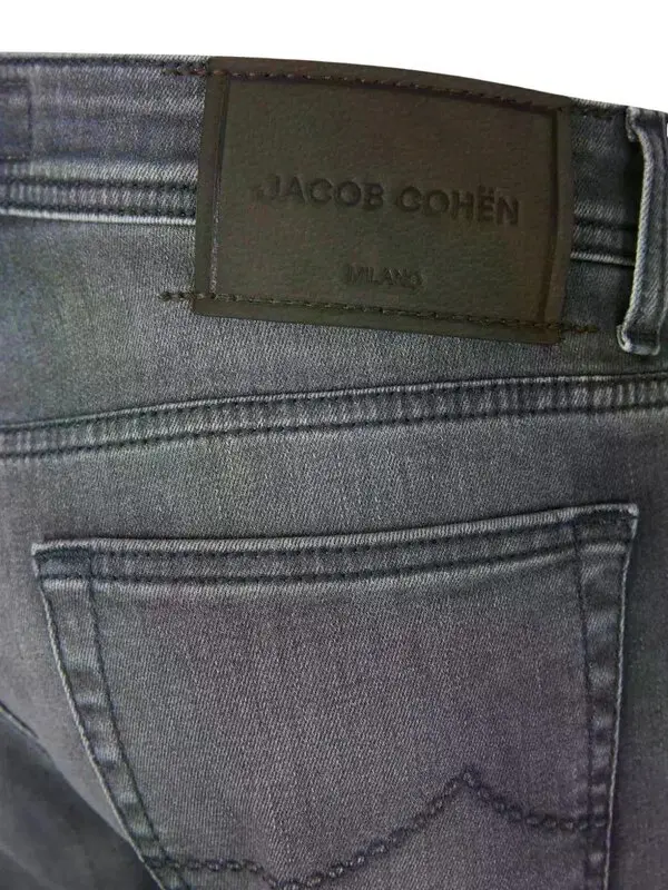JACOB COHЁN Logo-patch Slim-cut Jeans