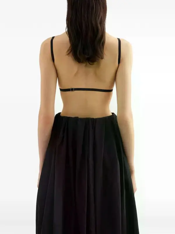 JIL SANDER Silk Faille Top - Black