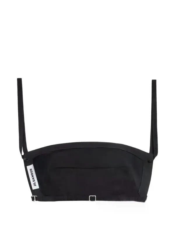 JIL SANDER Silk Faille Top - Black